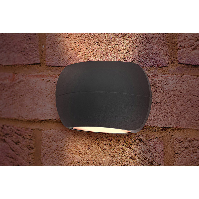 Integral LED Lux Stone Up & Down Wall Light IP54 8.5W 320lm 3000K Dark ...