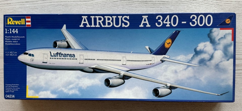 🛫 REVELL Lufthansa AIRBUS A340-300 🇩🇪 Model Airplane Kit #04214 NIB 1: ...