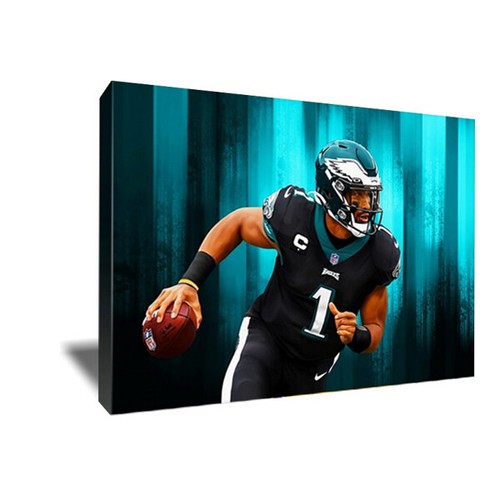 Philadelphia Eagles JALEN HURTS Poster Photo Painting Artwork on CANVAS ...