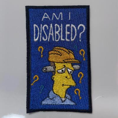 Am I Disabled Meme Iron On Embroidery Patch Funny Internet Humor Hat ...