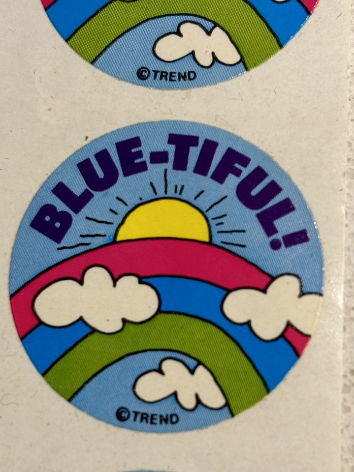 Vintage Trend Smelly Sticker Blue-tiful Scratch N Sniff Rainbow WHOLE ...