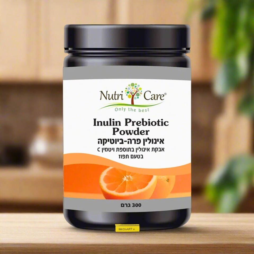 NUTRI CARE - Inulin prebiotic powder with added vitamin C in orange ...