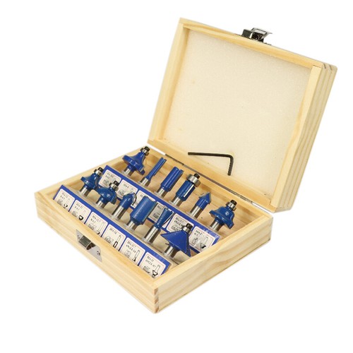 Router Bit Set 1/4” Shank 12/15pcs for Woodworking Tools Router Milling ...