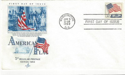 AMERICAN FLAG FDC SINGLE AND BLOCK OF 4 (2 COVERS) SCOTTS # 1208 | eBay