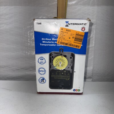 Intermatic T104R 208-277V 24 Hour Mechanical Time Switch New ...