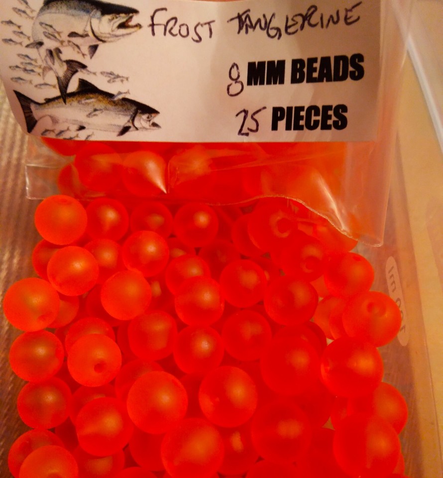 UV Fishing Premium Trout/Salmon/Steelhead Beads 8mm 25ct frost ...