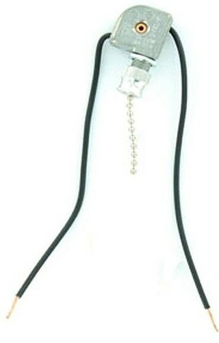 PULL CHAIN 2 way SWITCH Nickel silver Lamp Light Appliance LEVITON ...