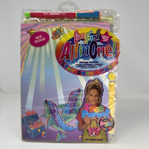 Vintage 90s Lisa Frank All in One Stationery Pack Set Dolphin Beach ...