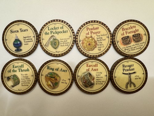 D&D True Dungeon Token Coins Including Rare and/or Quest - 8 Pieces | eBay
