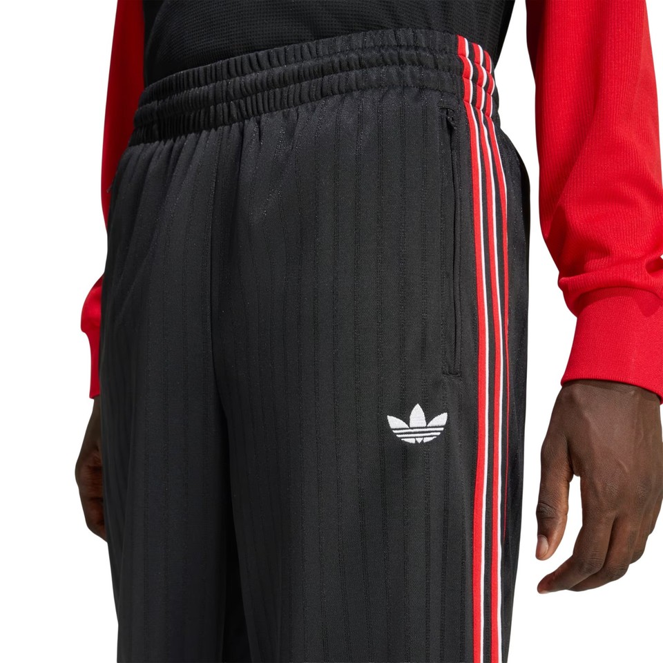 Men's Adidas Originals Black Loose Fit Firebird Pinstripe Track Pants ...