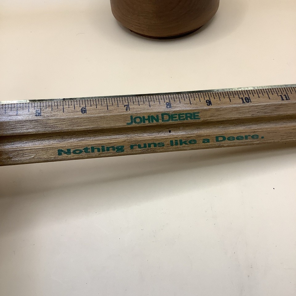 Vintage John Deere 15” Wood Ruler Moline IL | eBay