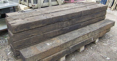 Reclaimed Graded Railway Sleepers Timber Wood 8ft 6" Long Ideal For The ...