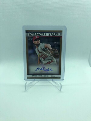 2020 Topps Daniel Ponce De Leon Baseball Stars Auto Autograph Gold /50 ...