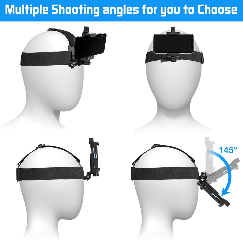 Cell Phone Head Strap Belt Mount Phone Holder For iPhone Samsung Gopro ...