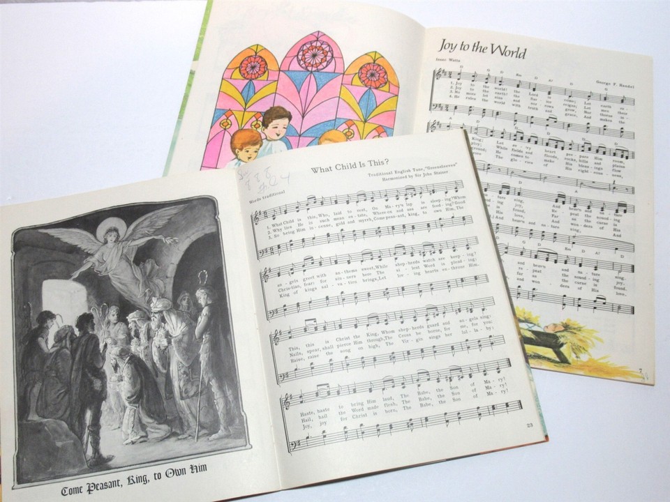 Lot 3 Vtg Whitman Christmas Carols Piano Songbooks 1952 1957 1969 Karl ...