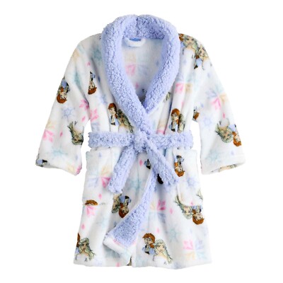 $36 DISNEY Girl Frozen Robe Bathrobe Elsa Anna Pajama Cover Toddler 2T ...