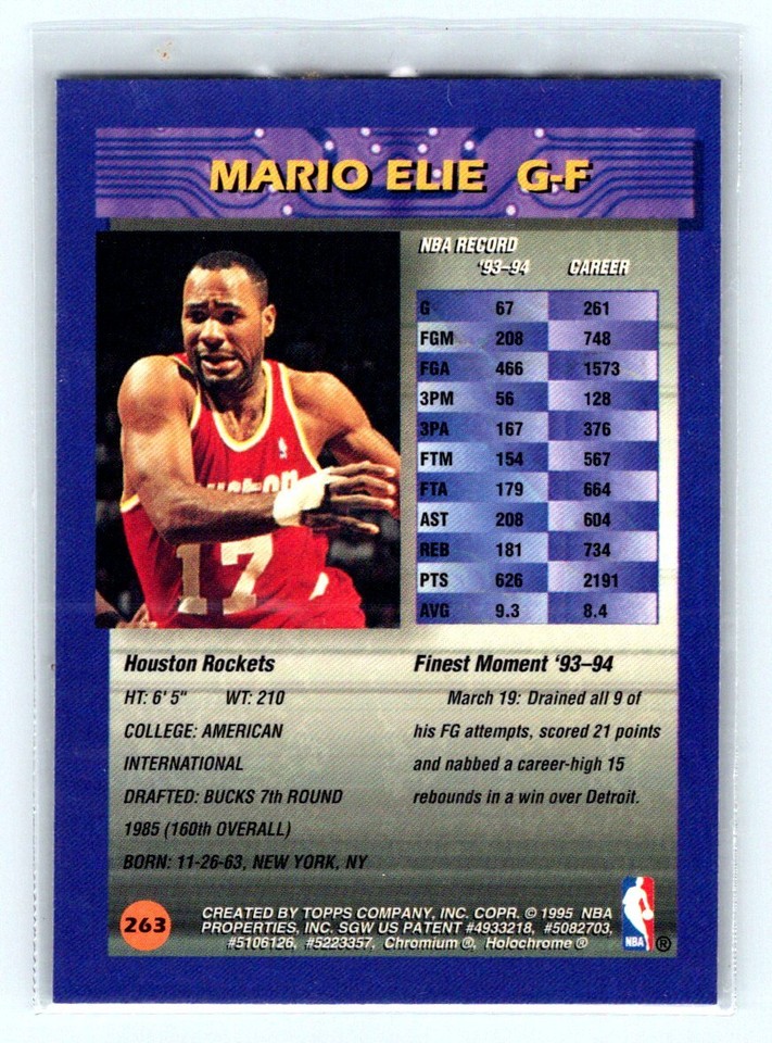 1994-95 Finest #263 Mario Elie | eBay