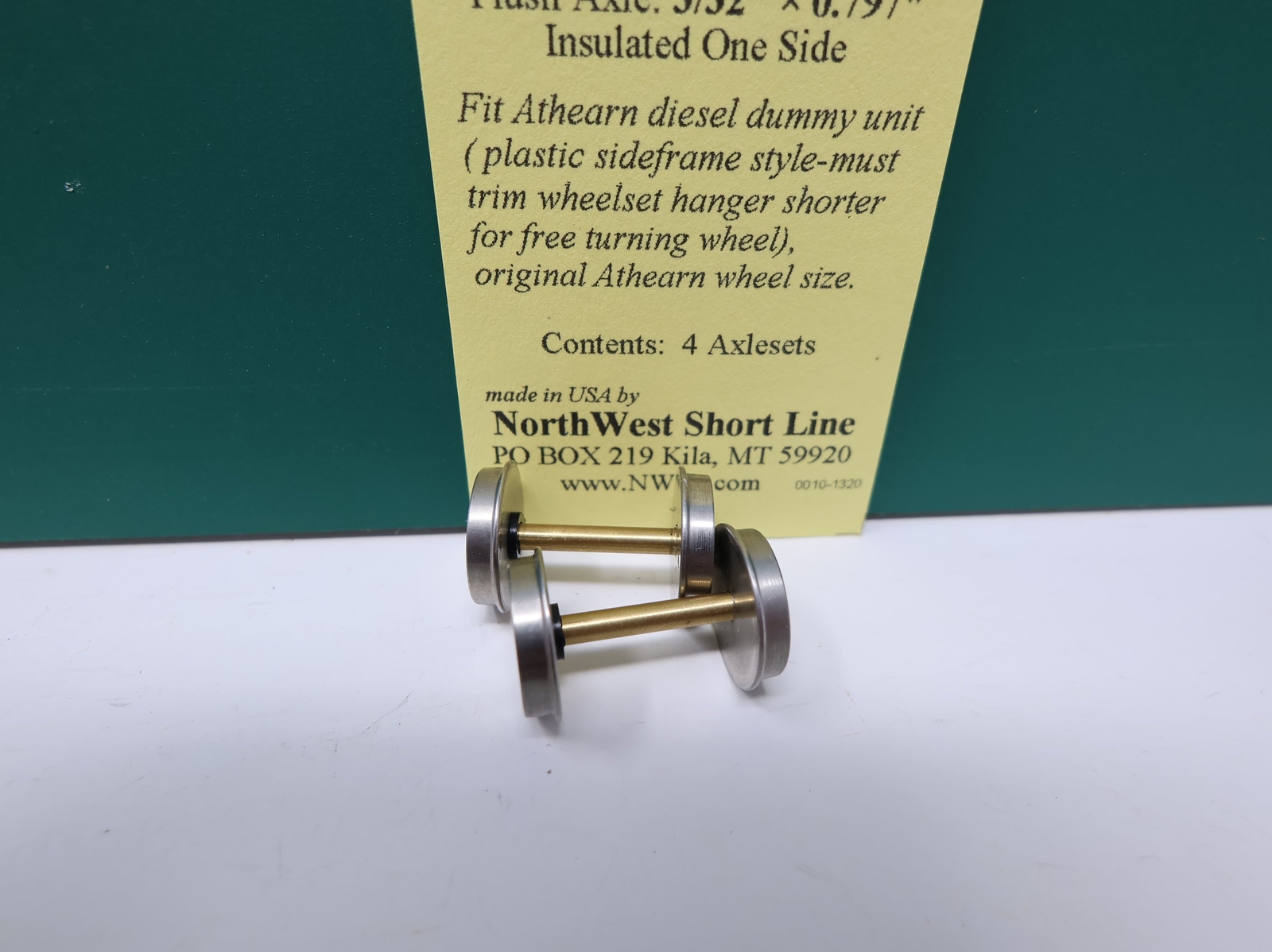 USED NWSL 37130-4 HO Scale 42" Nickel-Silver Wheels (2 pcs) Read ...