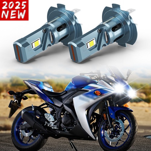 For Yamaha YZF R3 2014-2018 2PC H7 LED Headlight Lamp Bulbs Kit 6500K ...
