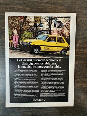 Vintage 1979 Renault Le Car Full Page Original Color Ad | eBay