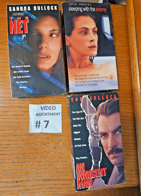Sleeping With the Enemy, The Net & An Innocent Man - 3 VHS Combo Used ...