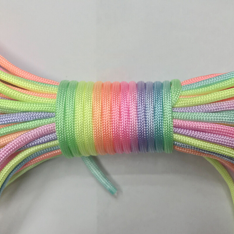 5M 4mm Rainbow Parachute Cord Lanyard Rope Mil Spec 7 Strands DIY ...