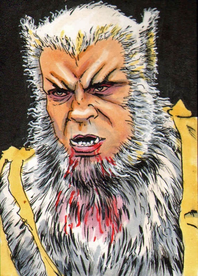 Curse of the Werewolf Hammer Horror Card SET SKETCH PRINTS signed M ...