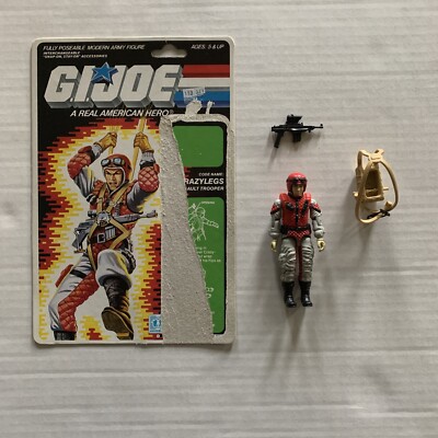 Vintage 1987 G.I. Joe figure Crazylegs with full file card *Complete ...