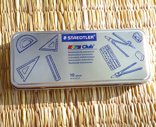 Set Staedtler Math Ruler Protractor Compass Piece Instruments School 10 ...