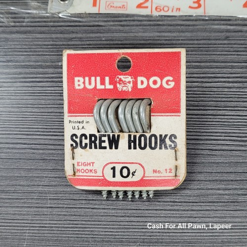 VINTAGE BULL DOG SCREW HOOKS MIP 1930'S BULLDOG 8 CT NEW NIP | eBay