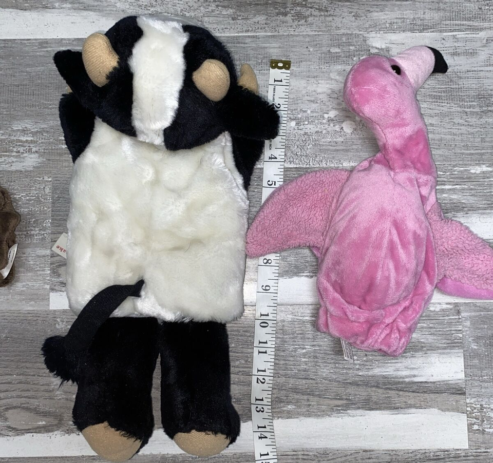 Farm Animal Hand Puppet Plush Cow Eagle Flamingo Lot Dream Caltoy ...