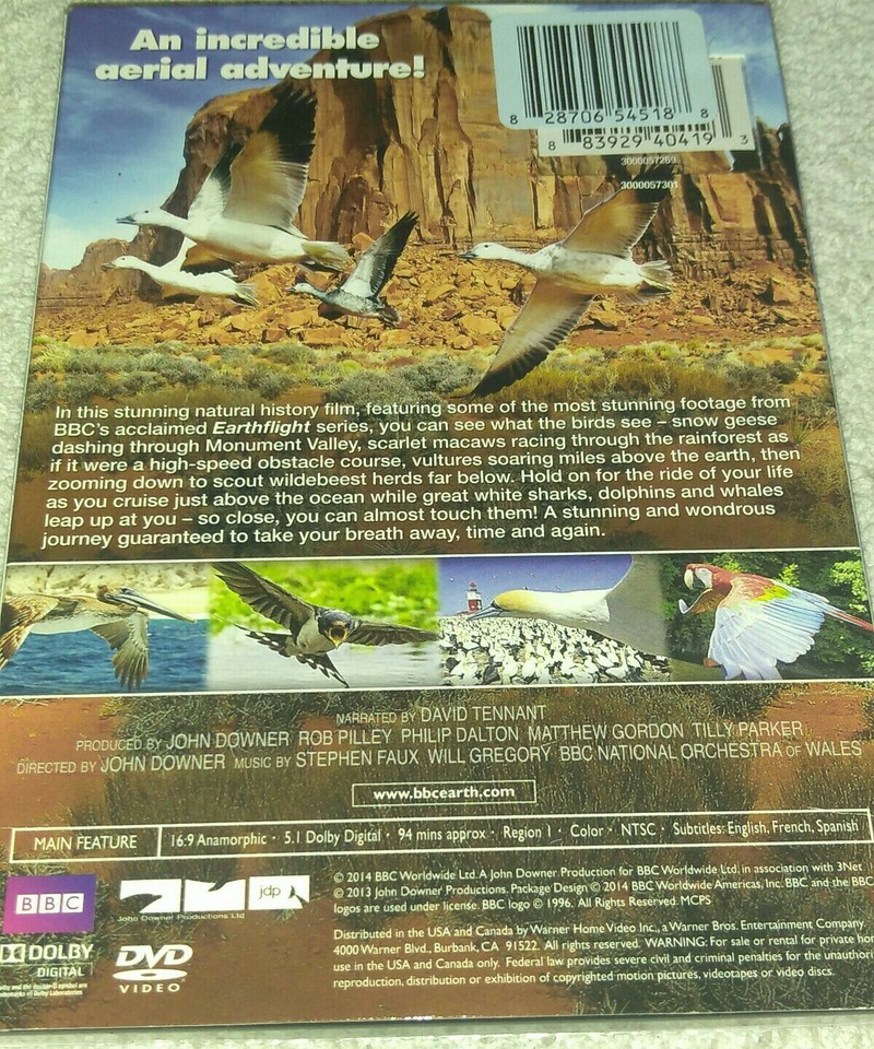 WINGED PLANET an Earth Flight DVD BBC Earth Narrated by David Tennant ...