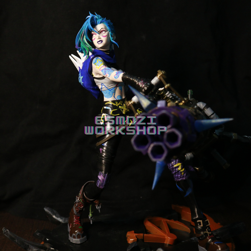 League of Legens-Jinx 3D Printed 12K Figure Statue Resin Model Kit ...