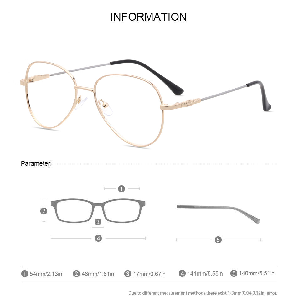 Retro Flexible Memory Titanium Alloy Pilot Rull Rim Eyeglasses Frame RX ...