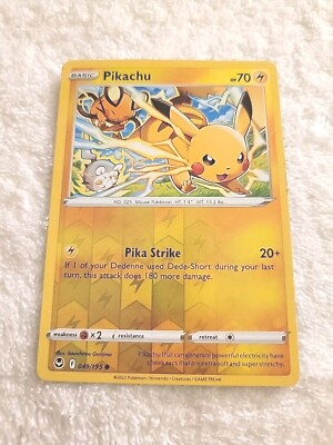 Pikachu 049/195 Silver Tempest Pokemon TCG Card Near Mint | eBay