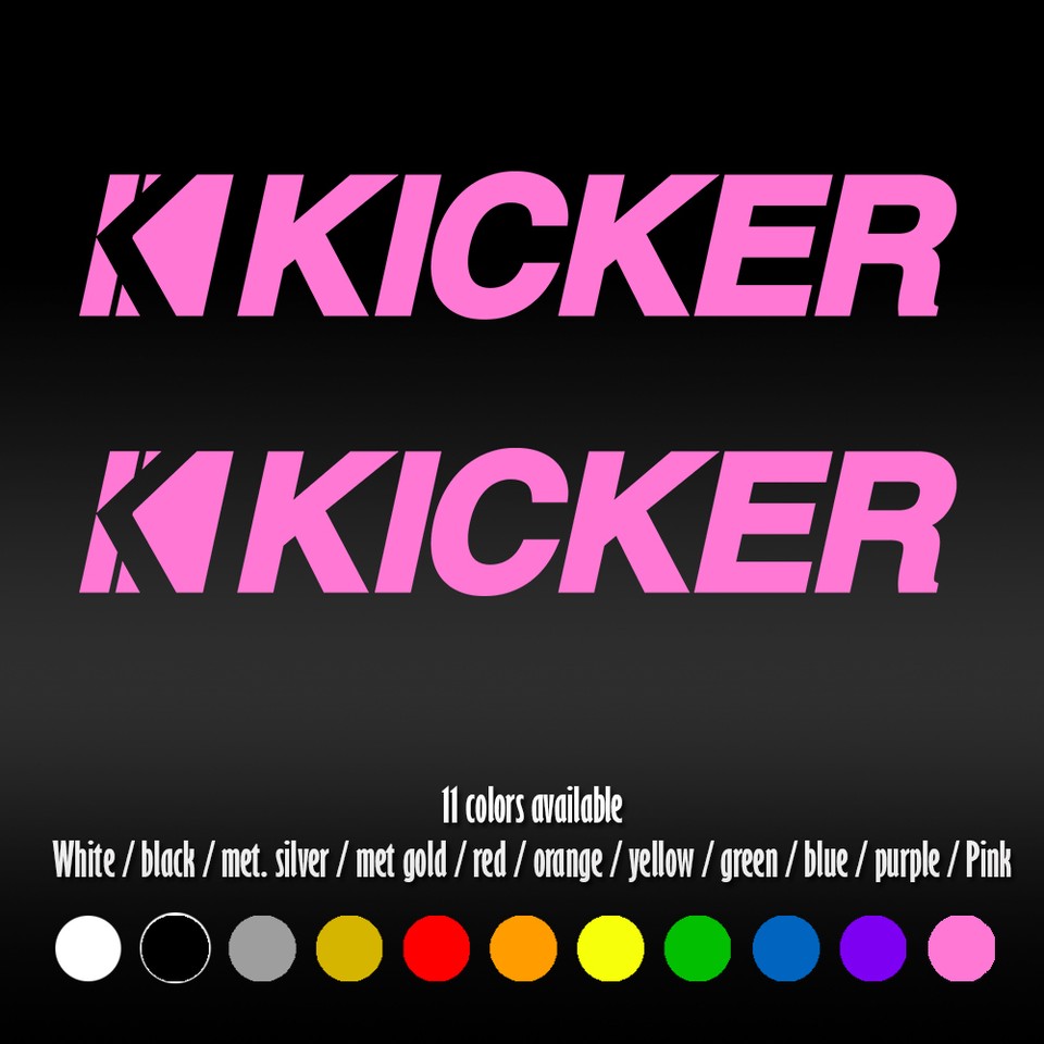 8" Kicker Audio Speaker Amps Diecut Bumper Car Window Diecut Vinyl ...