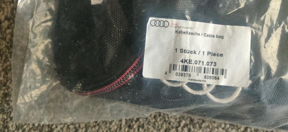 Audi Etron Sport Bag GEA Charging CableCase 4KE071073 | eBay UK