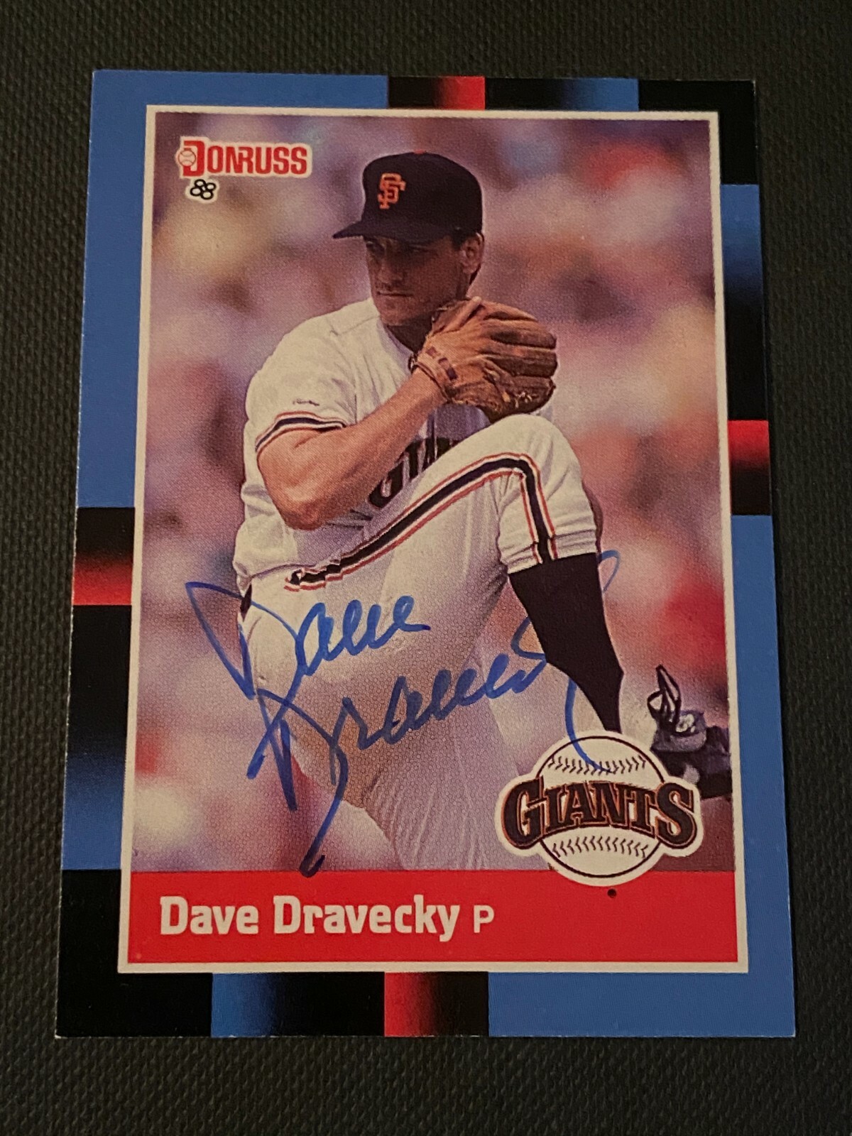 Dave Dravecky Signed 1988 Donruss Card Auto San Francisco Giants ...