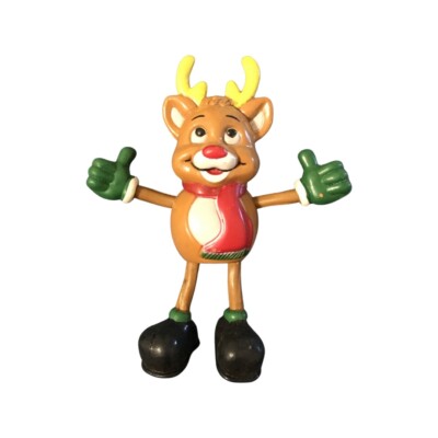 Vintage 1990 Fun World Bendable Reindeer Rare Ornament Figure 5” | eBay