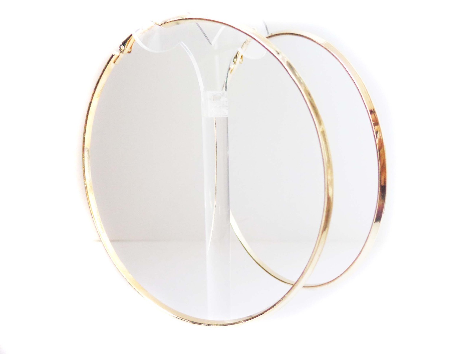 LARGE HOOP EARRINGS CLASSIC HOOP EARRINGS GOLD OR SILVER TONE 4 INCH ...