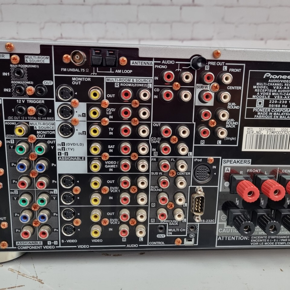 Pioneer VSX-AX2AS AV Multi Channel Receiver Silver Audio & Video ...