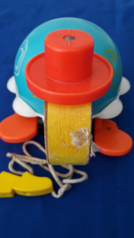Vintage Fisher Price pull along Tip Toe Turtle tortoise toy | eBay UK