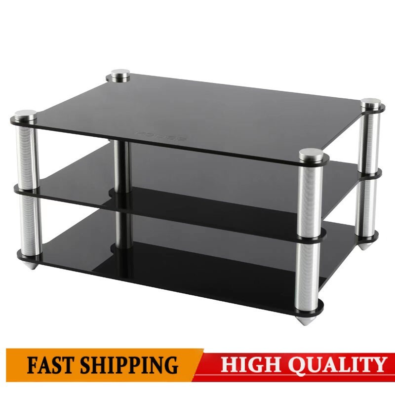 2-Tier Audio Equipment Stand Speaker Stand for DAC Power Amp ...