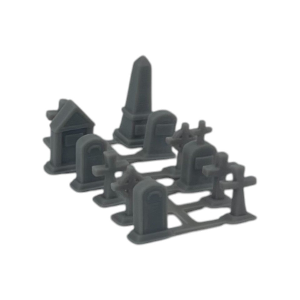 Graveyard Set (12pcs) Resin - HO Scale - Gray | eBay