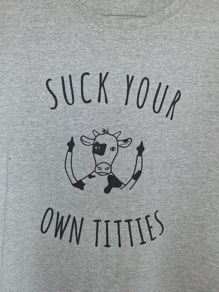 Vintage Y2K Funny Humor Cow T-Shirt Size L | eBay