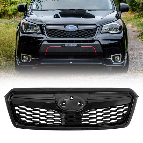 For 2014-2018 Subaru Forester Gloss Black Upper Grille Honeycomb Grill ...