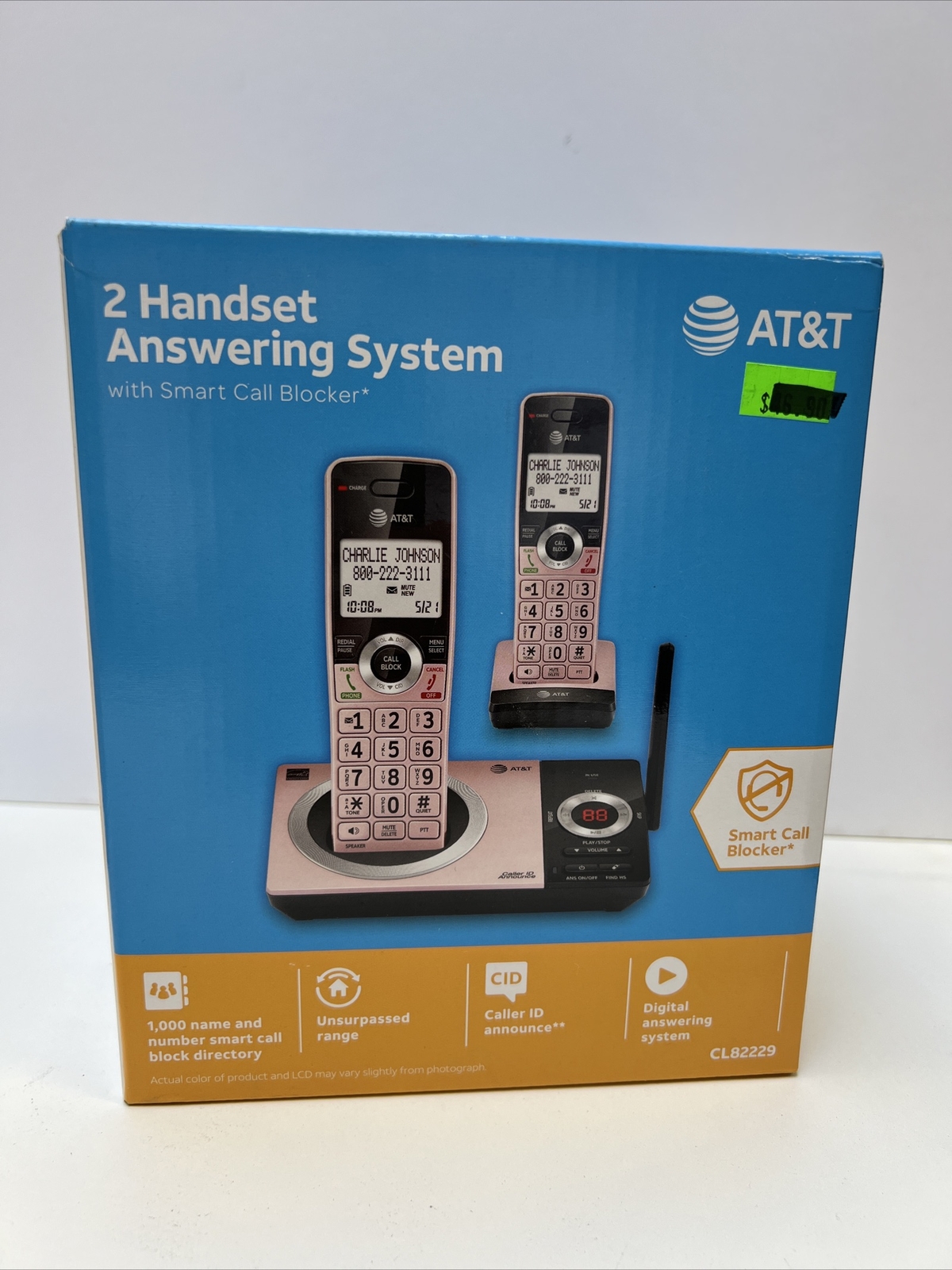 AT&T CL82229 DECT 6.0 2-Handset Cordless Phone for sale online | eBay