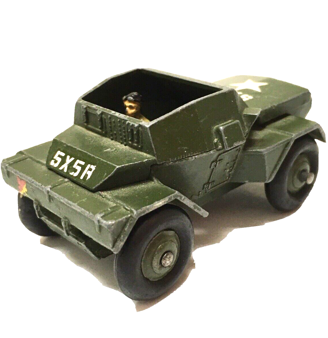 Dinky Toys Military Scout Car 673 Green "5X5R" W/Driver Made in UK ...