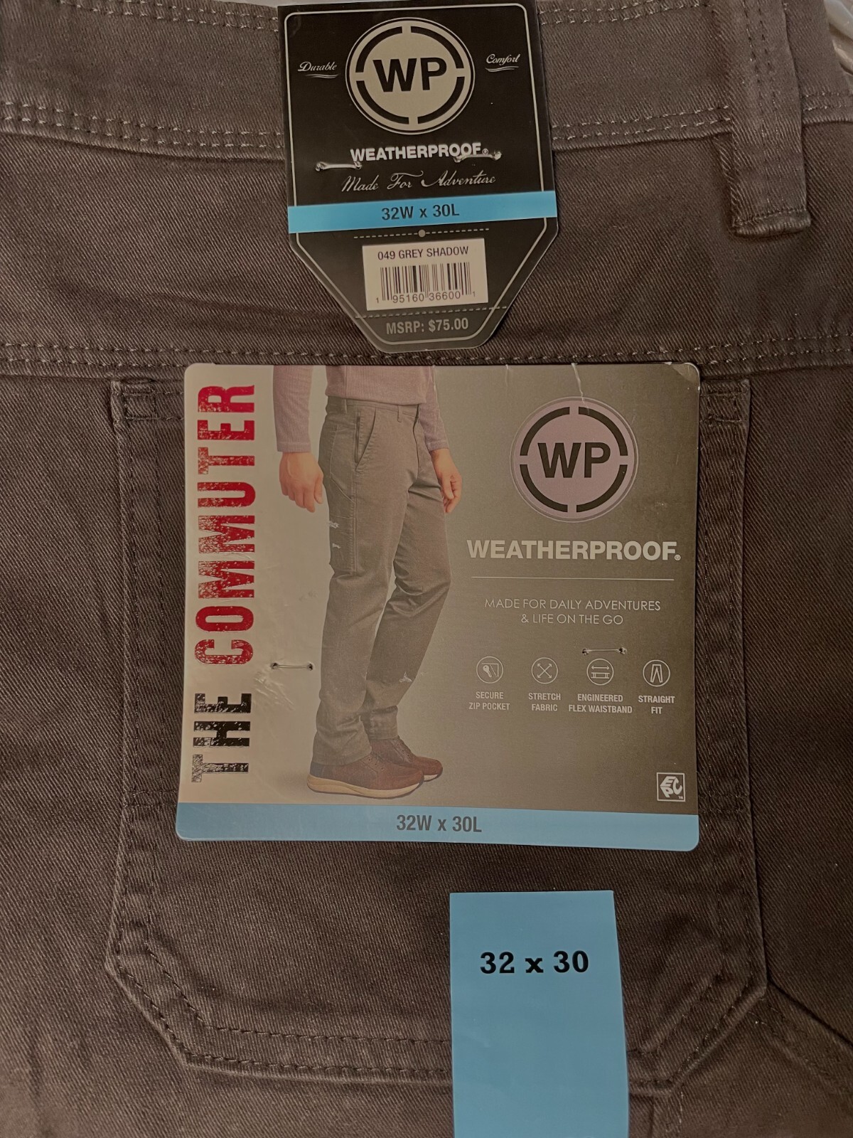 Weatherproof Men's Stretch Fabric The Commuter Pants 32x30 195160366124 ...