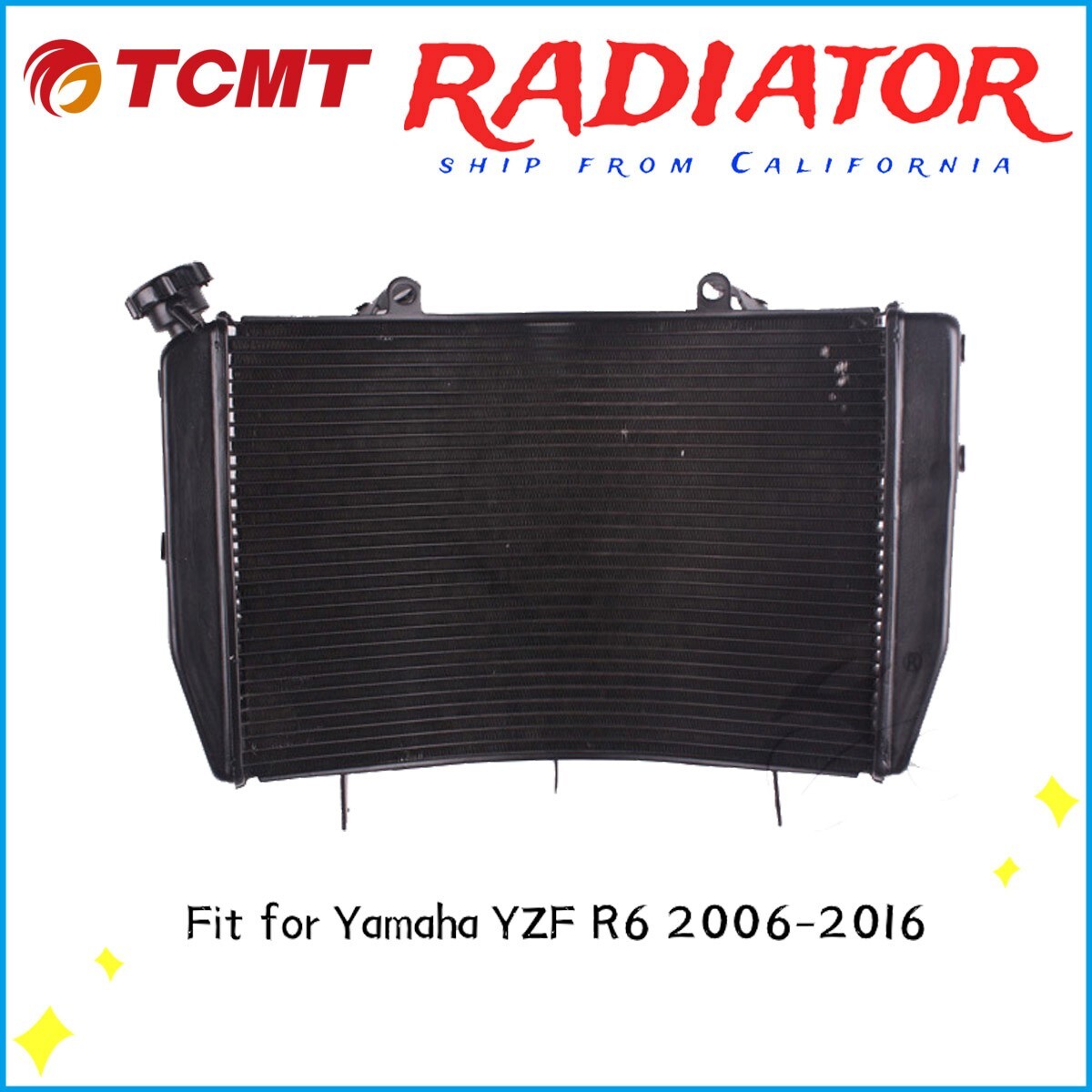 Aluminum Engine Cooling Cooler Radiator Fit For Yamaha YZF-R6 YZF R6 ...